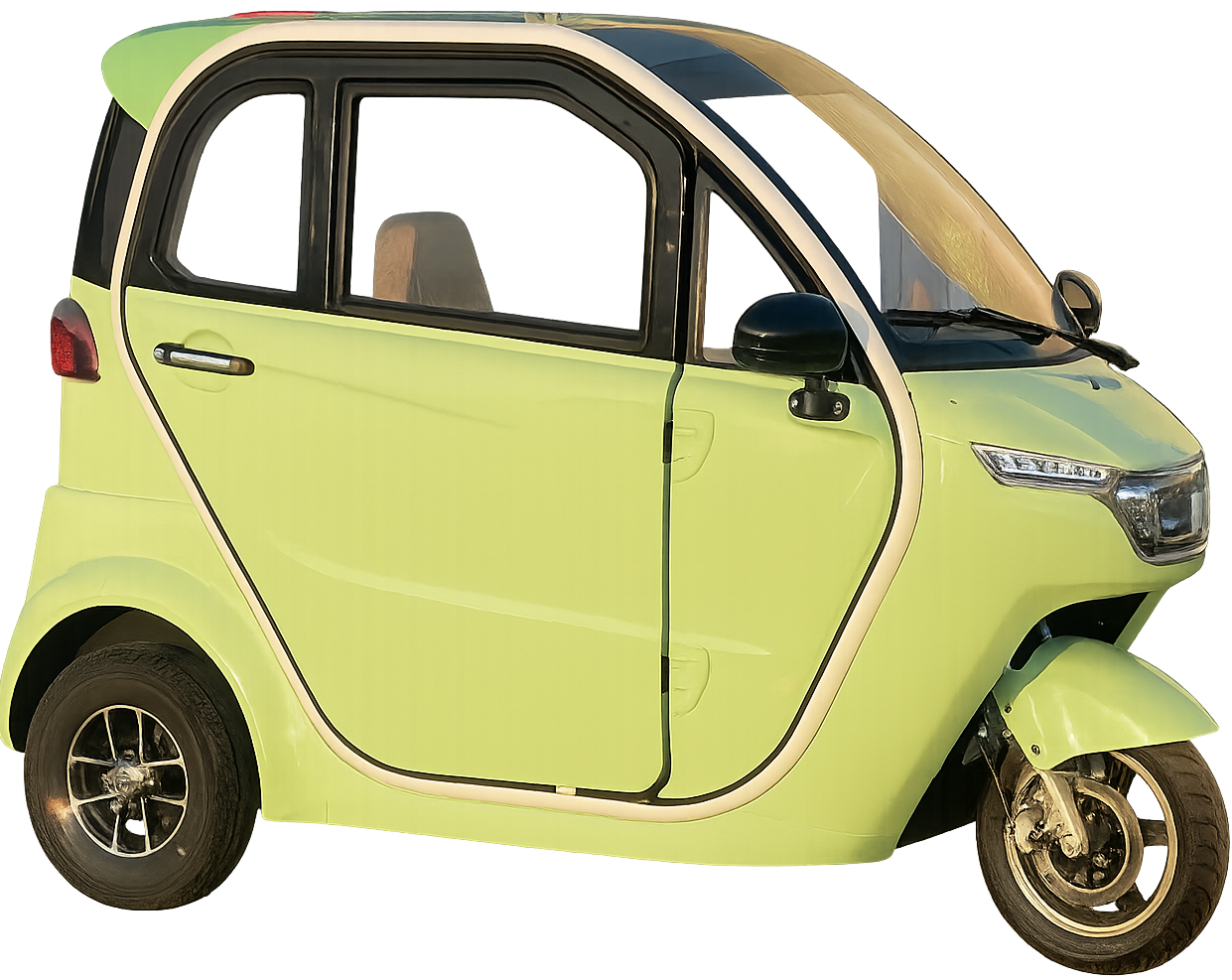 Elektrinis triratis motoroleris A6 1000W žalias - E531 GR