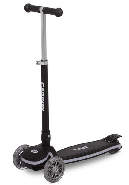 Paspirtukas triratis Carbon juodas su LED - 7033 BK